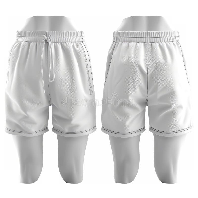 Summer Shorts Mockup with Front and Back Perspective Stock Image ...