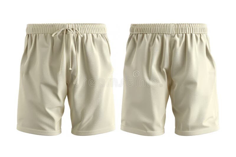 Summer Shorts Mockup with Front and Back Perspective Stock Image ...