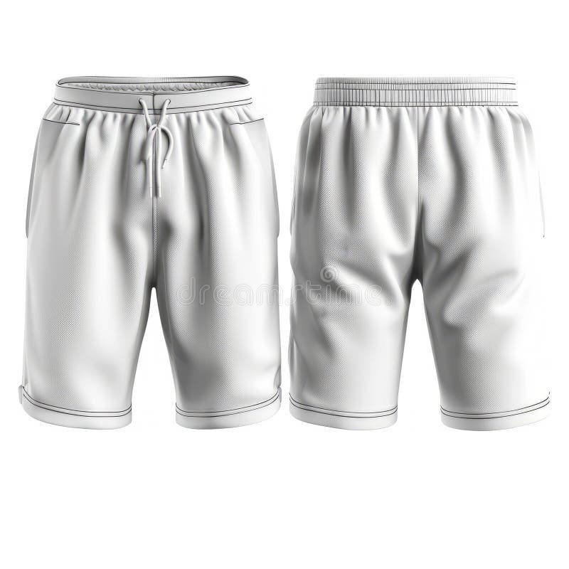Summer Shorts Mockup with Front and Back Perspective Stock Photo ...
