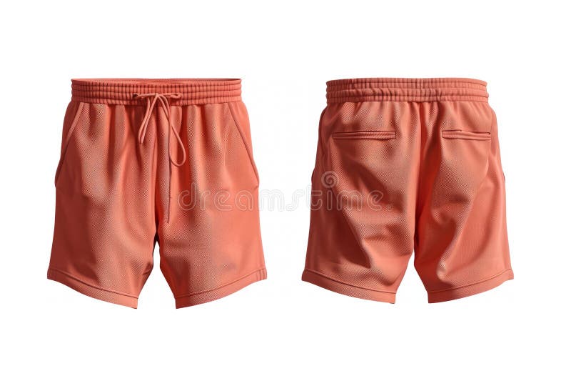 Summer Shorts Mockup with Front and Back Perspective Stock Photo ...