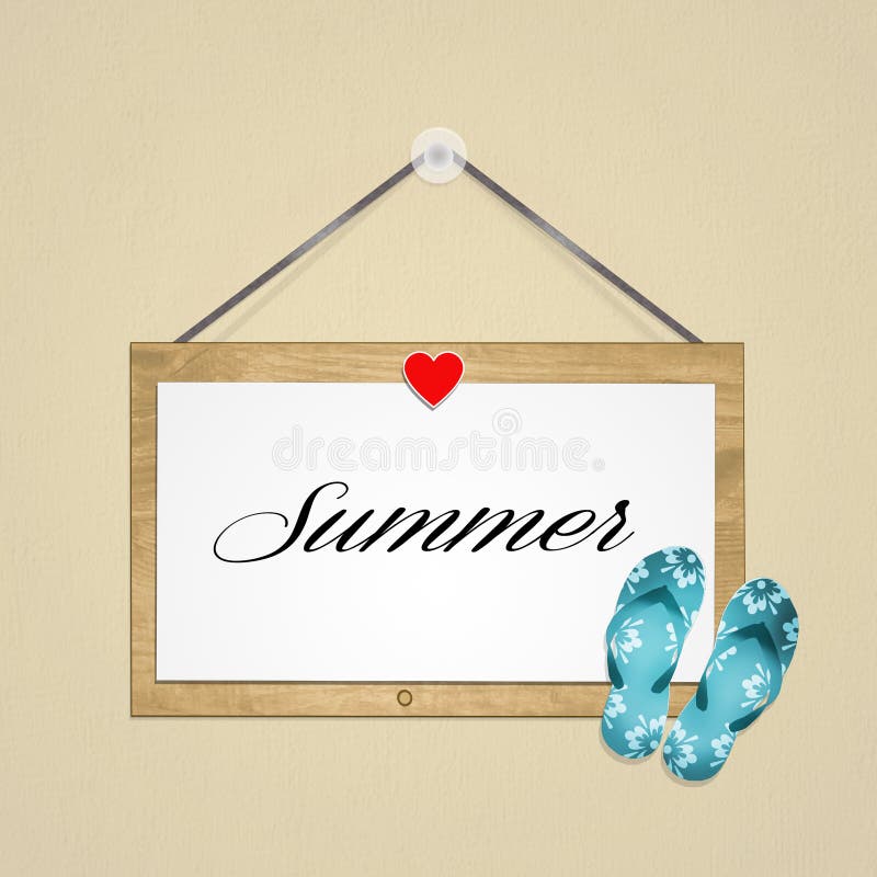 Summer sign stock illustration. Illustration of season - 67003810
