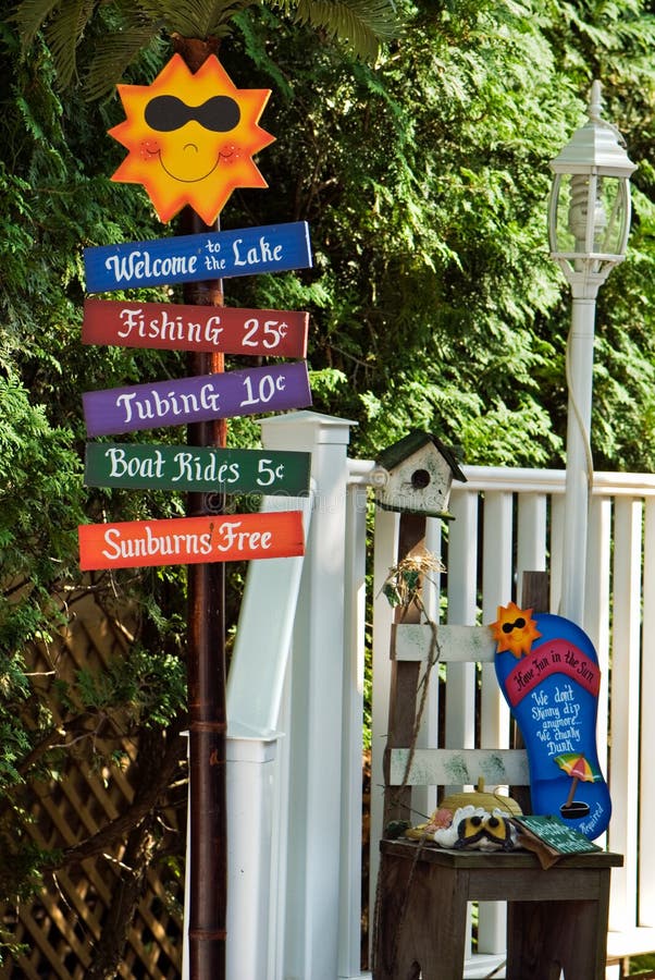 Summer Signs stock image. Image of cottage, light, post - 11590105
