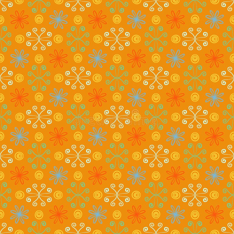 Summer Simple and Bright Pattern with Flowers Stock Vector ...