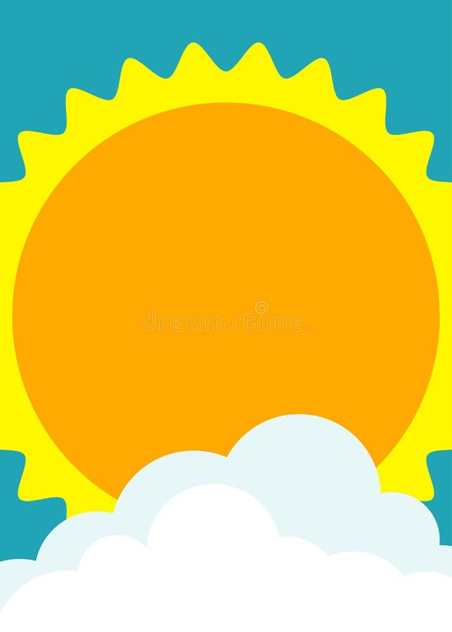 Summer sky and sun banner stock vector. Illustration of poster - 100597498