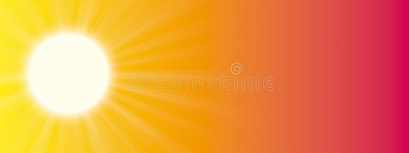 Summer Sky Sun Sunbeam Colored Balloons Header Stock Vector ...