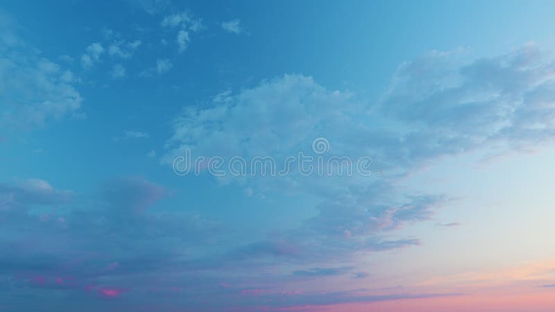 Summer Sky at Sunset with Clouds. Cloudscape in Tropical Summer ...