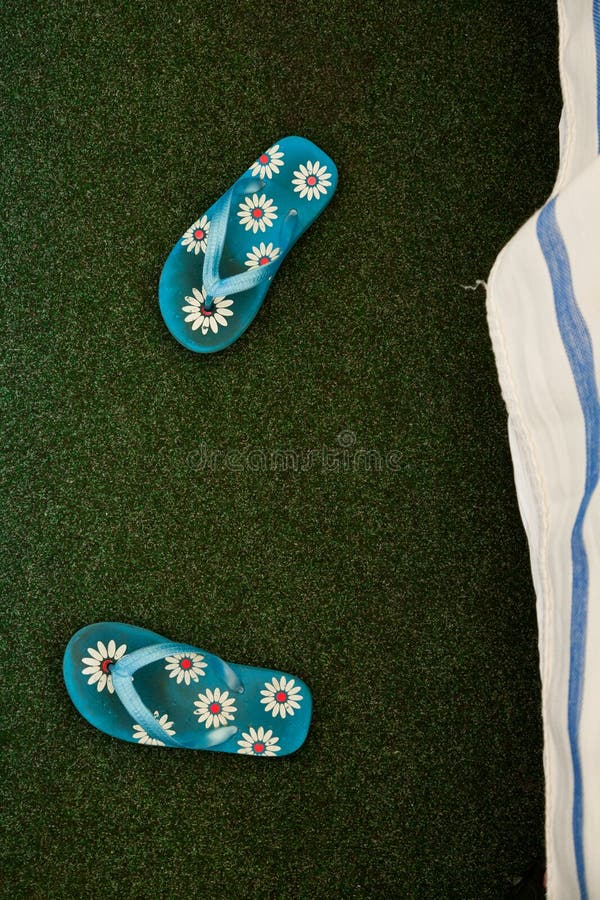 Summer slippers stock photo. Image of house, texture - 41050912