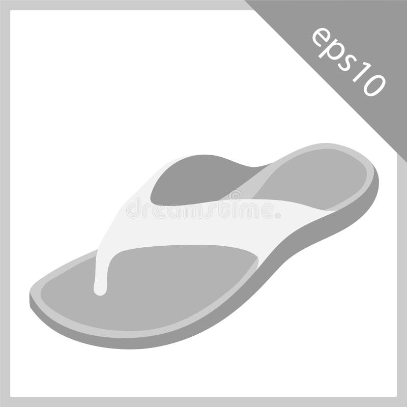 Summer Slippers Vector Illustration Eps 10 Stock Illustration ...