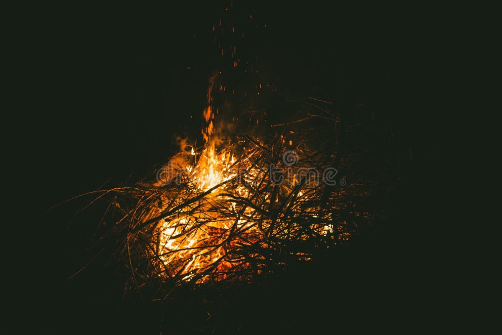 Summer solstice fire stock photo. Image of glow, fire - 125818534