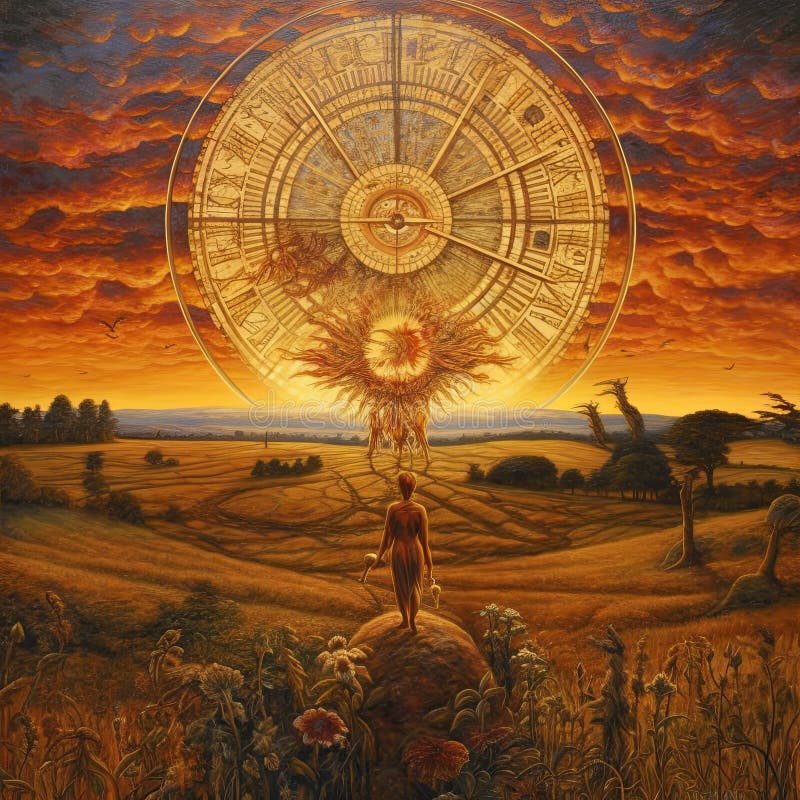 Summer Solstice Generative AI Illustration Stock Illustration ...