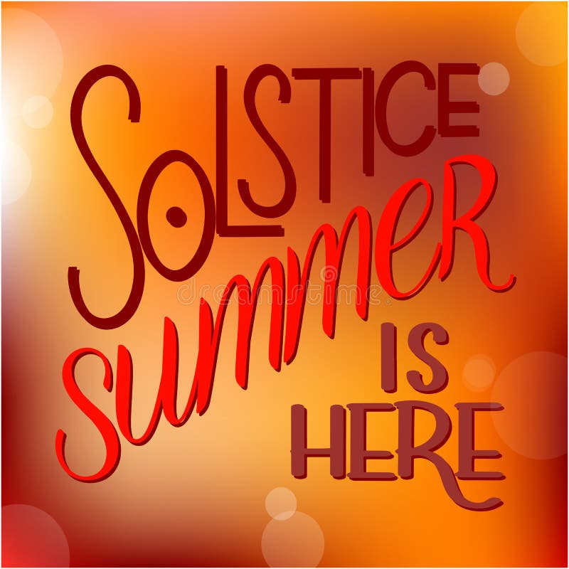 Summer Solstice Lettering Vector Illustration Stock Vector ...