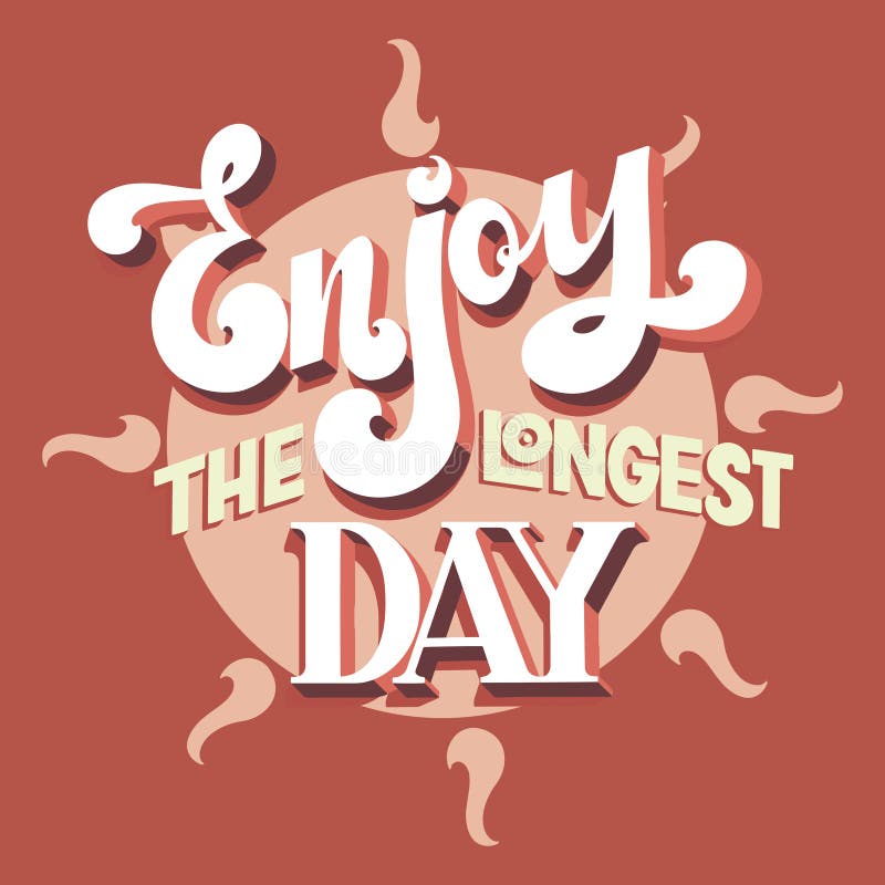 Summer Solstice Lettering Vector Illustration Stock Vector ...