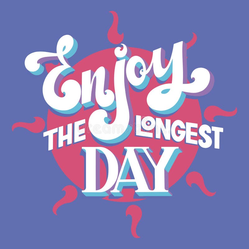 Summer Solstice Lettering Vector Illustration Stock Vector ...