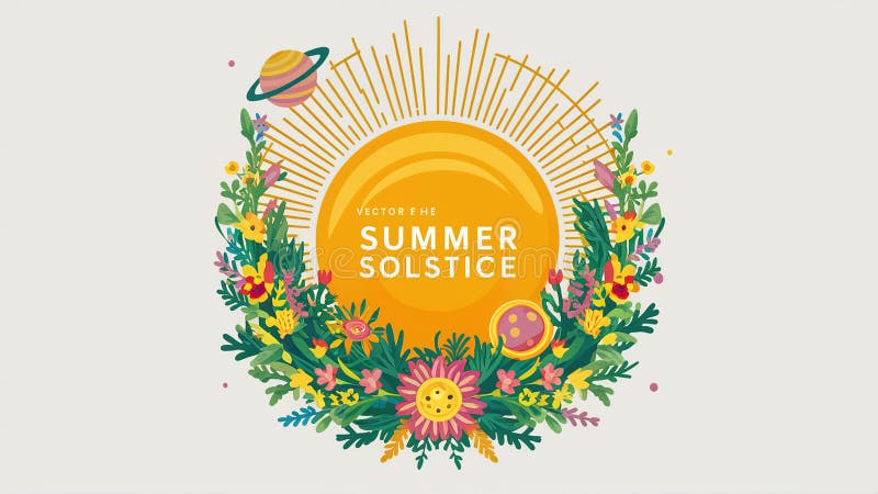 Summer Solstice. Longest Day of the Year. Holiday Concept. Generative ...