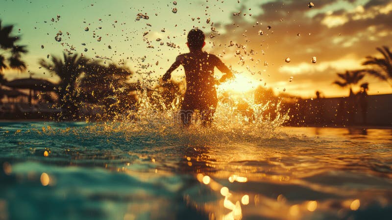 Summer Splash: Vibrant Energy and Fun Refreshment in a Dynamic Jump or ...