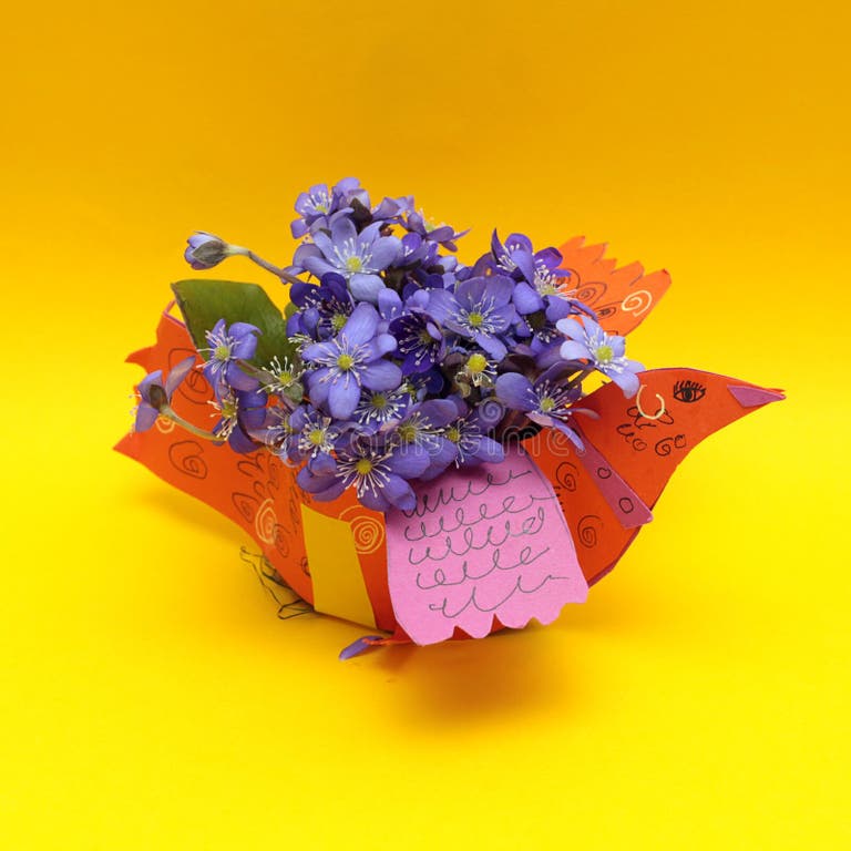 Summer or Spring Orange Background Stock Photo - Image of crafts ...