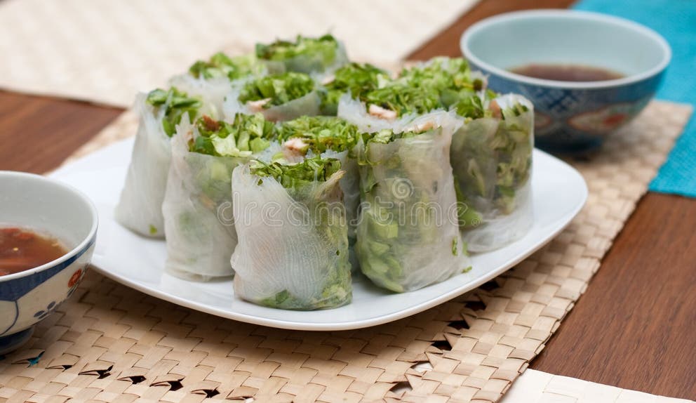 Summer spring rools stock image. Image of chili, gourmet - 20329905