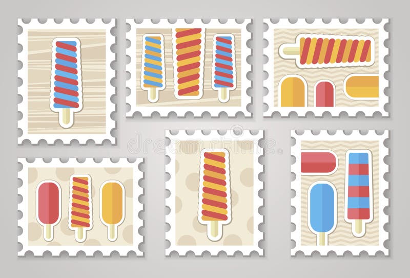 Summer stamps stock vector. Illustration of emblem, hawaii - 10087060