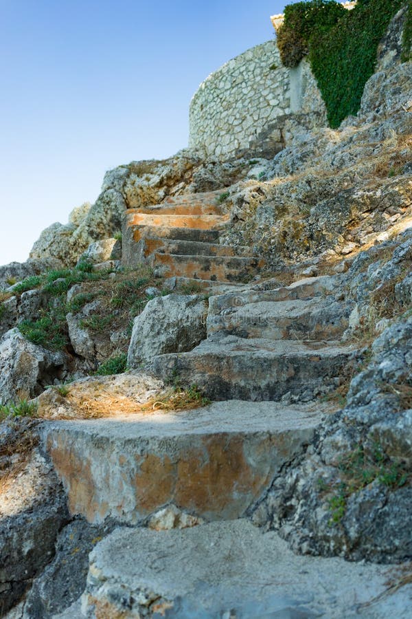Summer stone stairs stock image. Image of travel, nonurban - 108886695