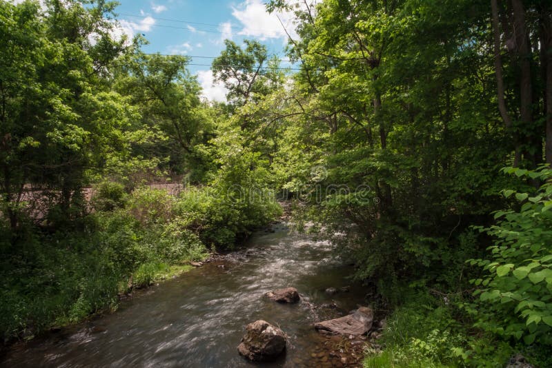 Summer Stream Day stock image. Image of fresh, waves - 118906119