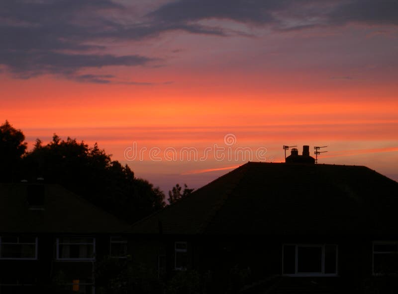 Evening suburbia stock image. Image of purple, real, midwestern - 3665927
