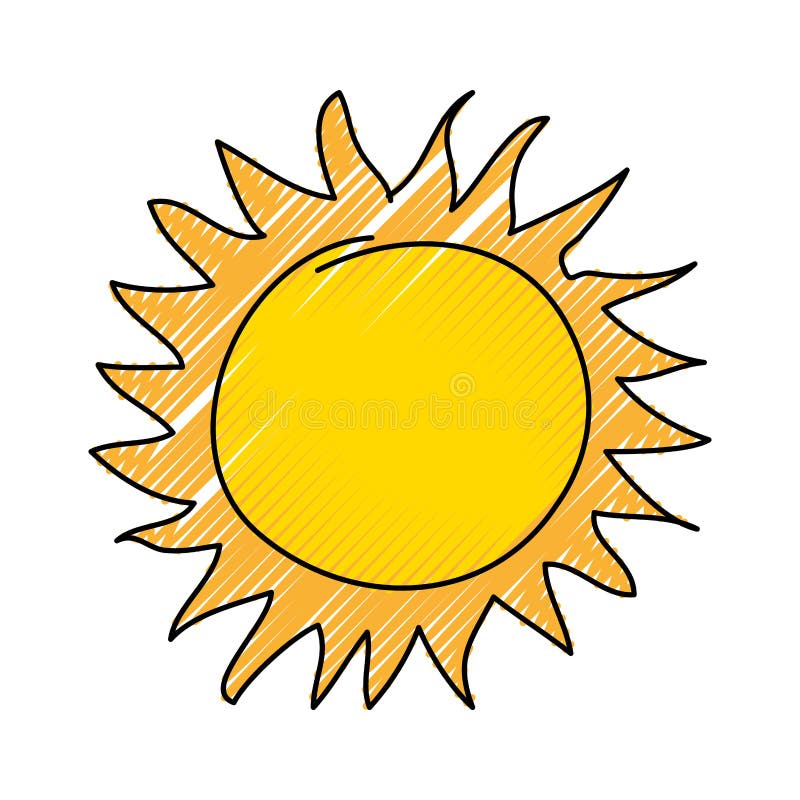 Summer sun drawing icon stock vector. Illustration of mobile - 93149109