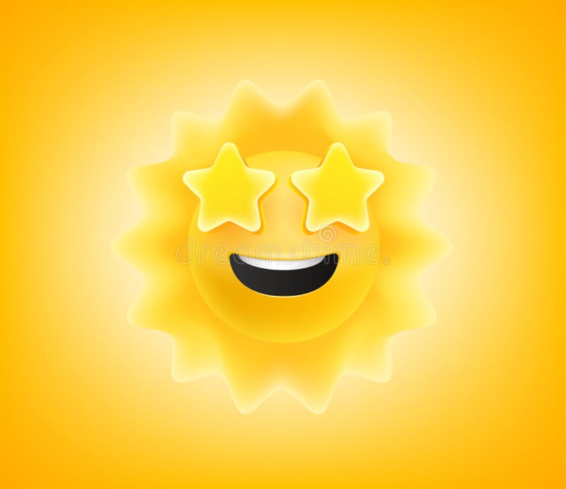 Summer Sun Emoticon. Good Day Stock Vector - Illustration of emotional ...