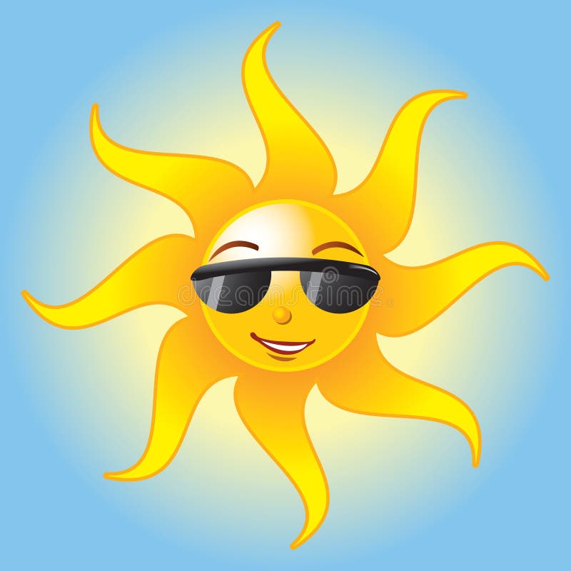 Summer Sun -EPS Vector- stock vector. Illustration of glasses - 15294849