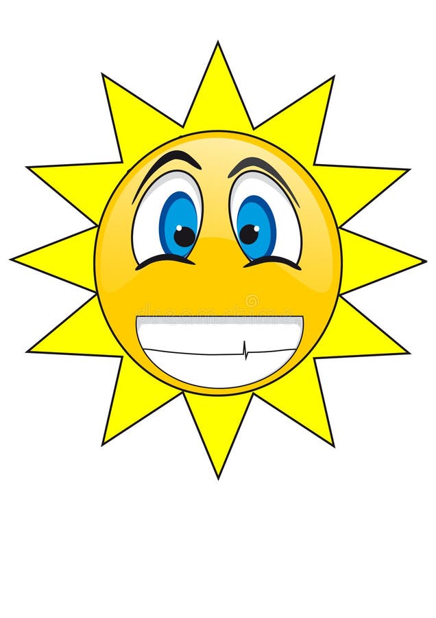 Summer Sun Face stock illustration. Illustration of icon - 51950072