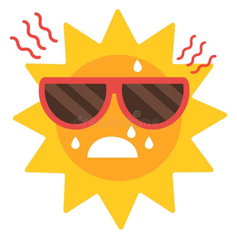 Summer sun feeling hot stock vector. Illustration of symbol - 272869816