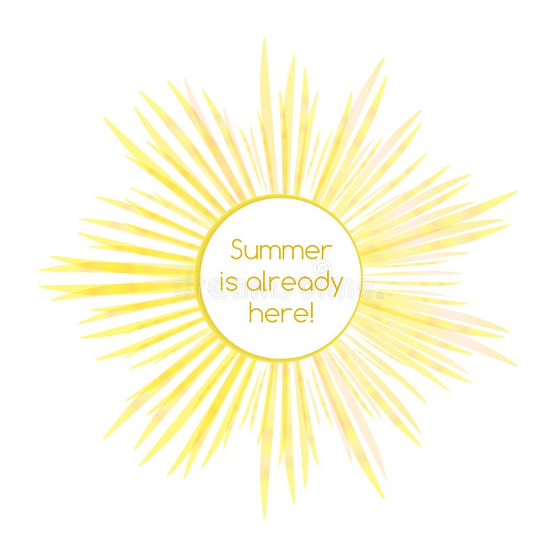 Summer sun frame stock vector. Illustration of isolated - 71095516