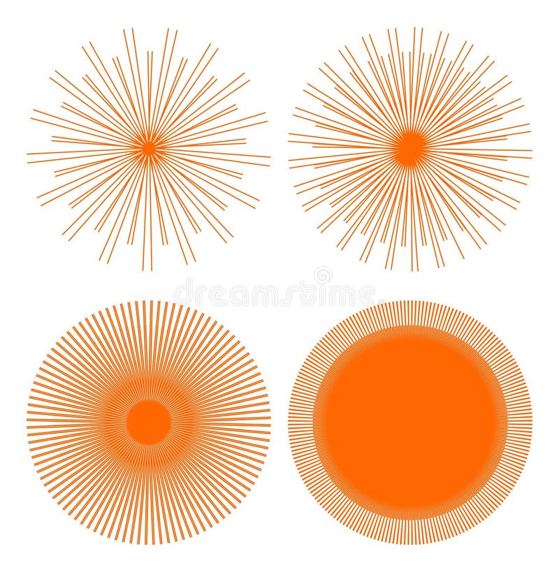 Sun Rays Sunbeam Concept Icon Outline Set Black Grey Color Vector ...