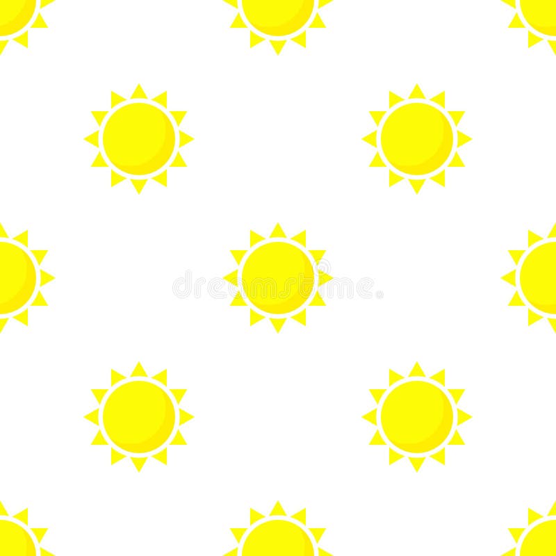 Summer Sun Pattern Seamless Vector Stock Illustration - Illustration of ...