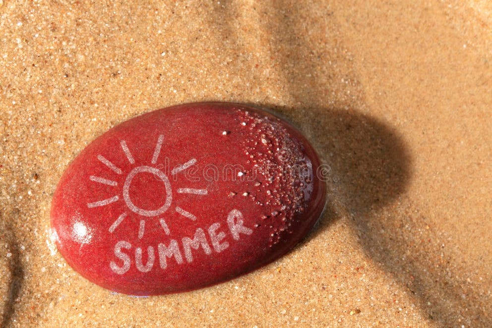 Summer Sun on a Pebble Beach Stock Image - Image of rock, beach: 23807263