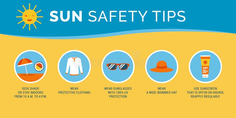 Summer Sun Safety Tips Stock Vector Illustration Of Exposing 229426170