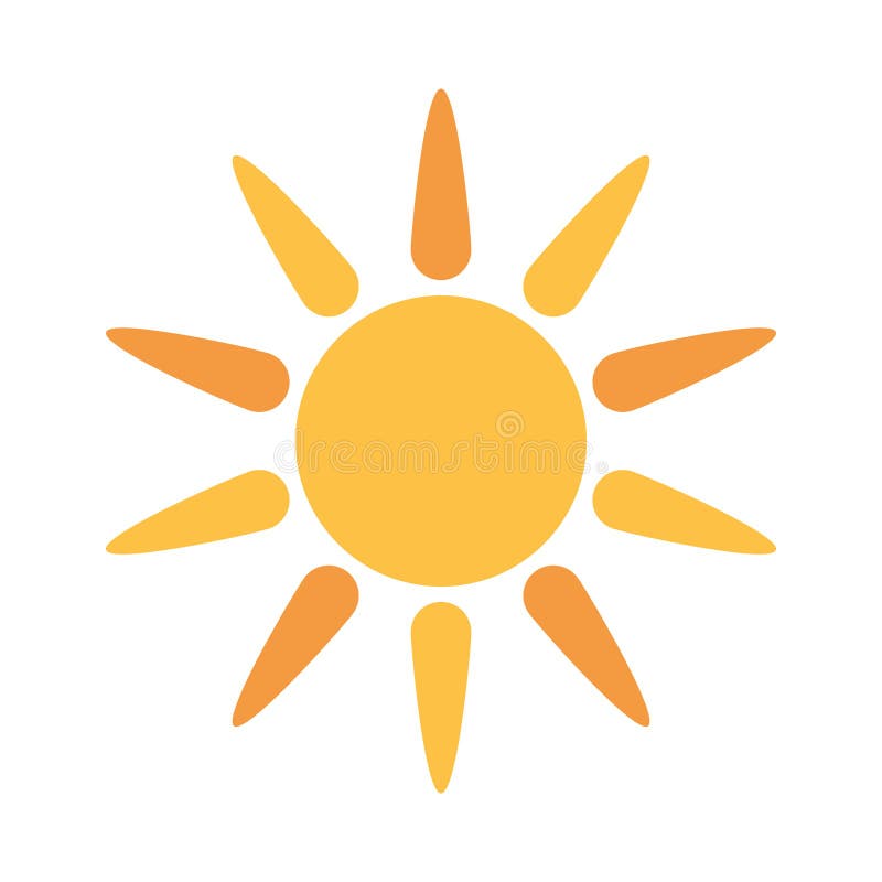 Summer Sun Weather Season Flat Icon Style Stock Vector - Illustration ...