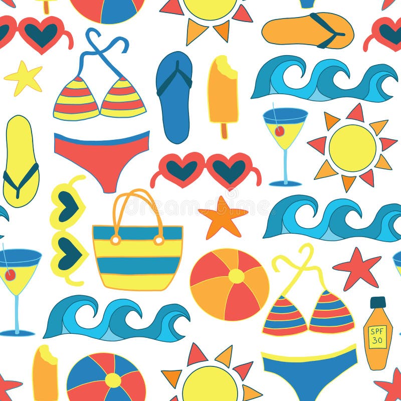 Cartoon Beach Items Stock Illustrations – 2,987 Cartoon Beach Items ...
