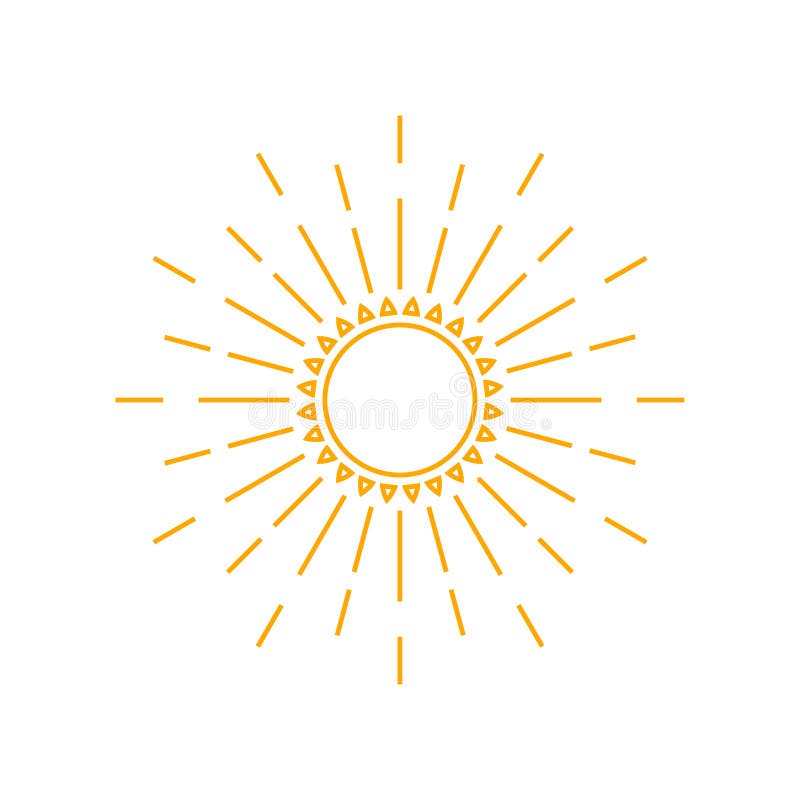 Summer sunburst icon stock vector. Illustration of happy - 206465167