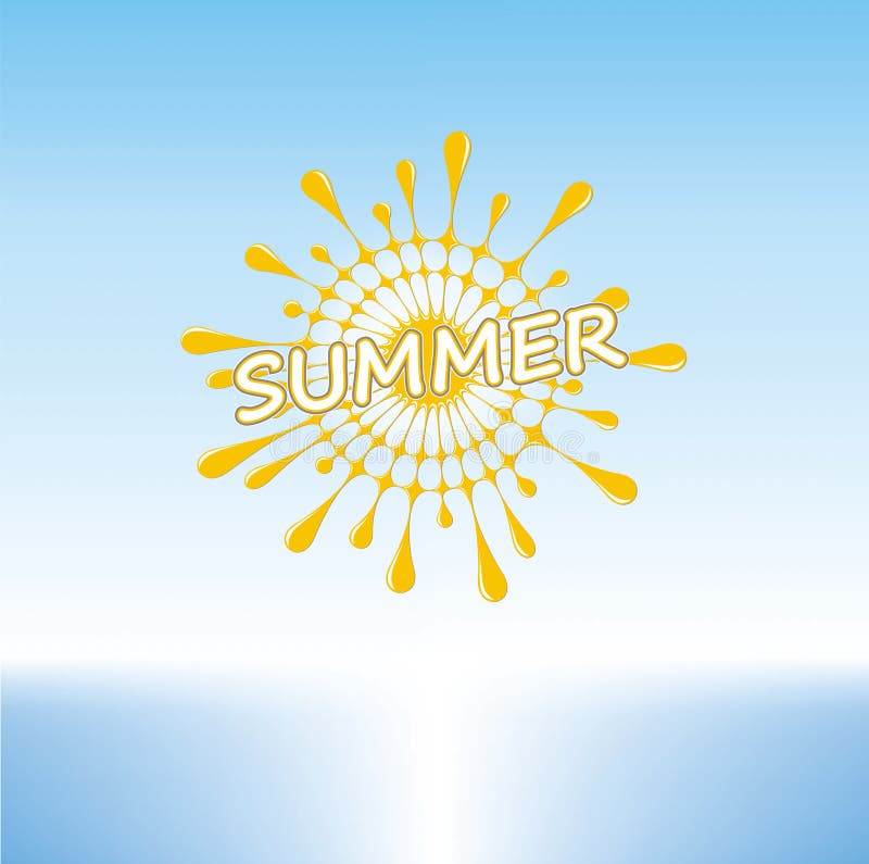 Summer Sunny Day on a Tropical Beach Stock Illustration - Illustration ...