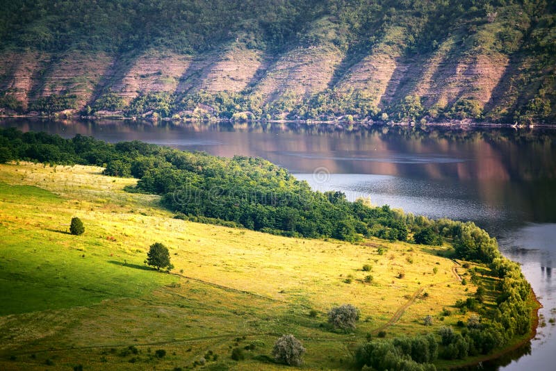 Summer Sunny Morning on the River in Canyon Stock Image - Image of ...