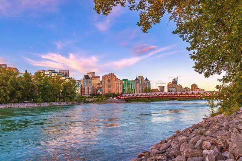 Summer Sunrise Over the Peace Bridge Editorial Photography - Image of ...