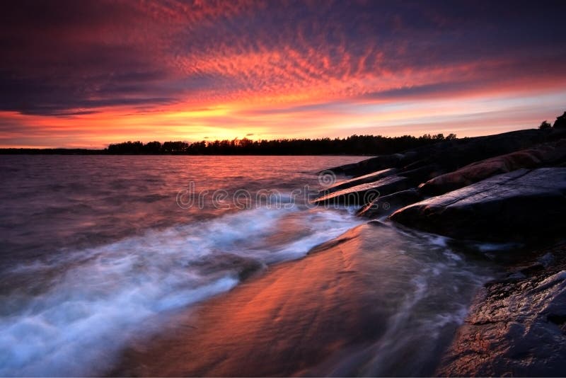 Summer sunset colors stock image. Image of cloud, outdoor - 20593487