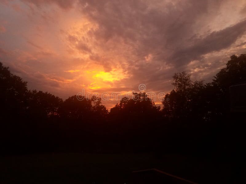 Summer sunset in Ohio stock image. Image of summer, sunset - 75620029