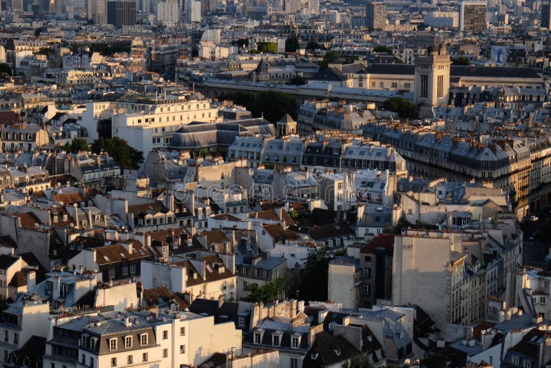 Summer Sunset in Paris stock photo. Image of buildings - 43578908