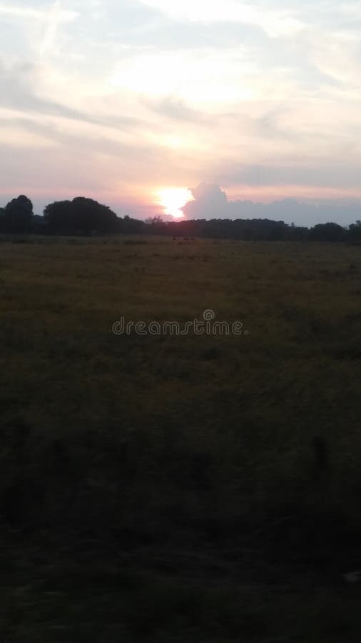 Summer Sunset in the Show Me State Stock Photo - Image of simple ...