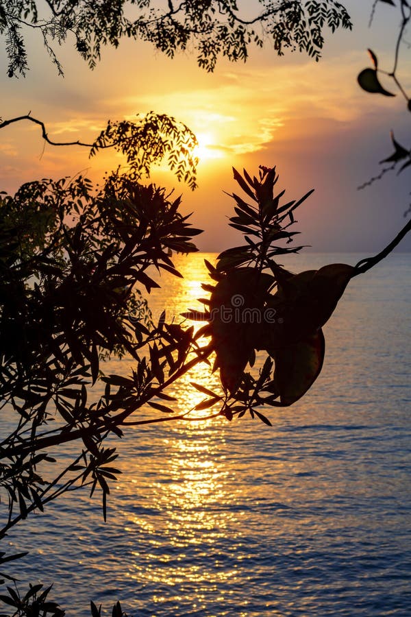 Summer Sunset on Side Promenade, South Turkey Stock Photo - Image of ...
