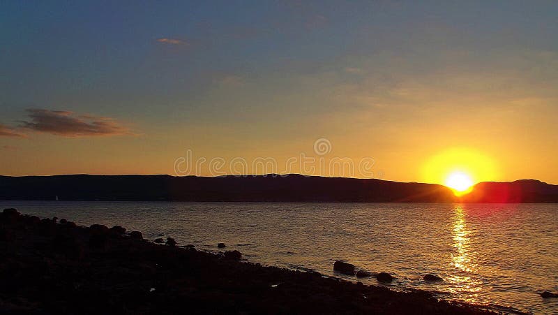 Summer Sunsets in Scotland stock image. Image of hills - 192086739