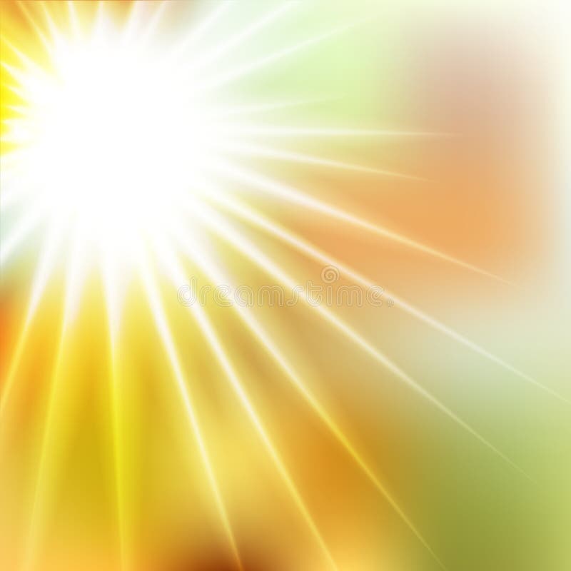 Summer Sunshine Soft Focus Burst Vector Blurred Radiant Sun Rays Stock Vector - Illustration of ...