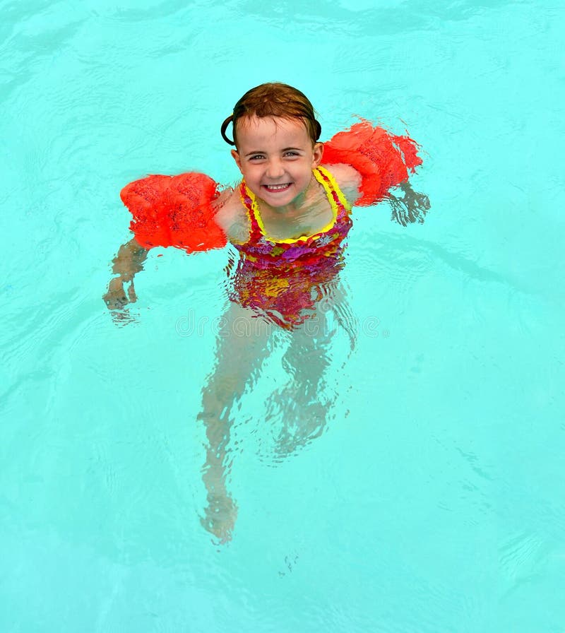 Summer Swimming Fun stock photo. Image of hair, blue - 25854138