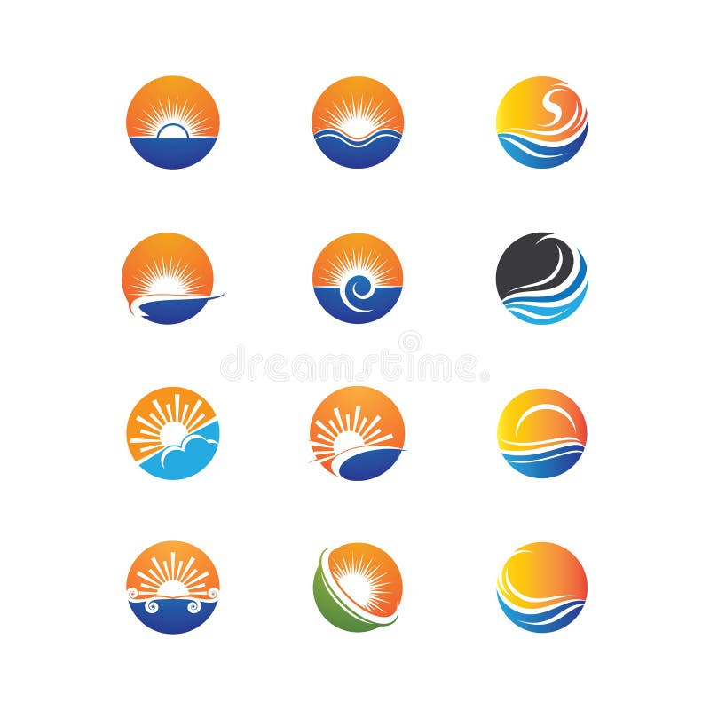 Summer symbol vector icon stock vector. Illustration of horizon - 174894358